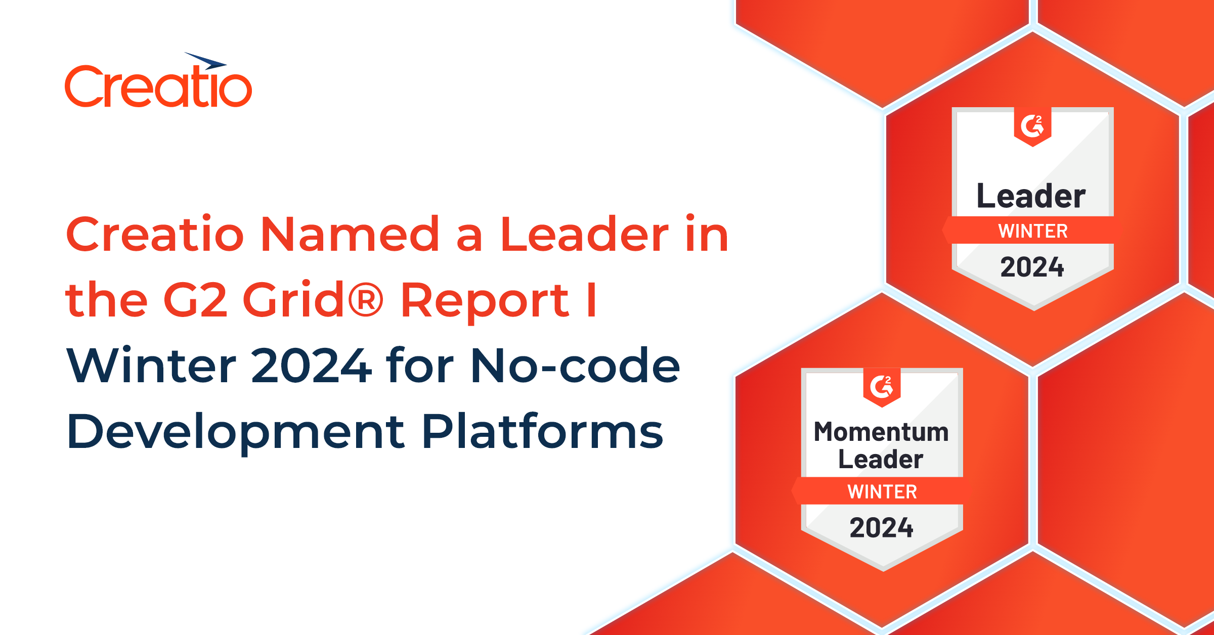Creatio Named a Leader in the G2 Grid® Report I Winter 2024 for No-code Development Platforms ...
